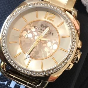 Coach Accessories | Watch Brown Monogram Leather Band | Poshmark